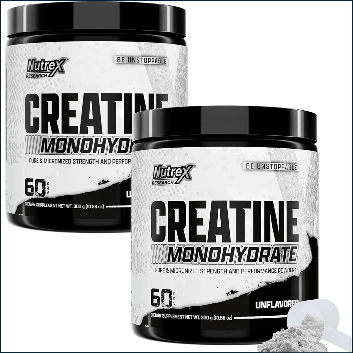 Nutrex Creatine Monohydrate, 2 x 60 Servings – PoorBoySupplements.com